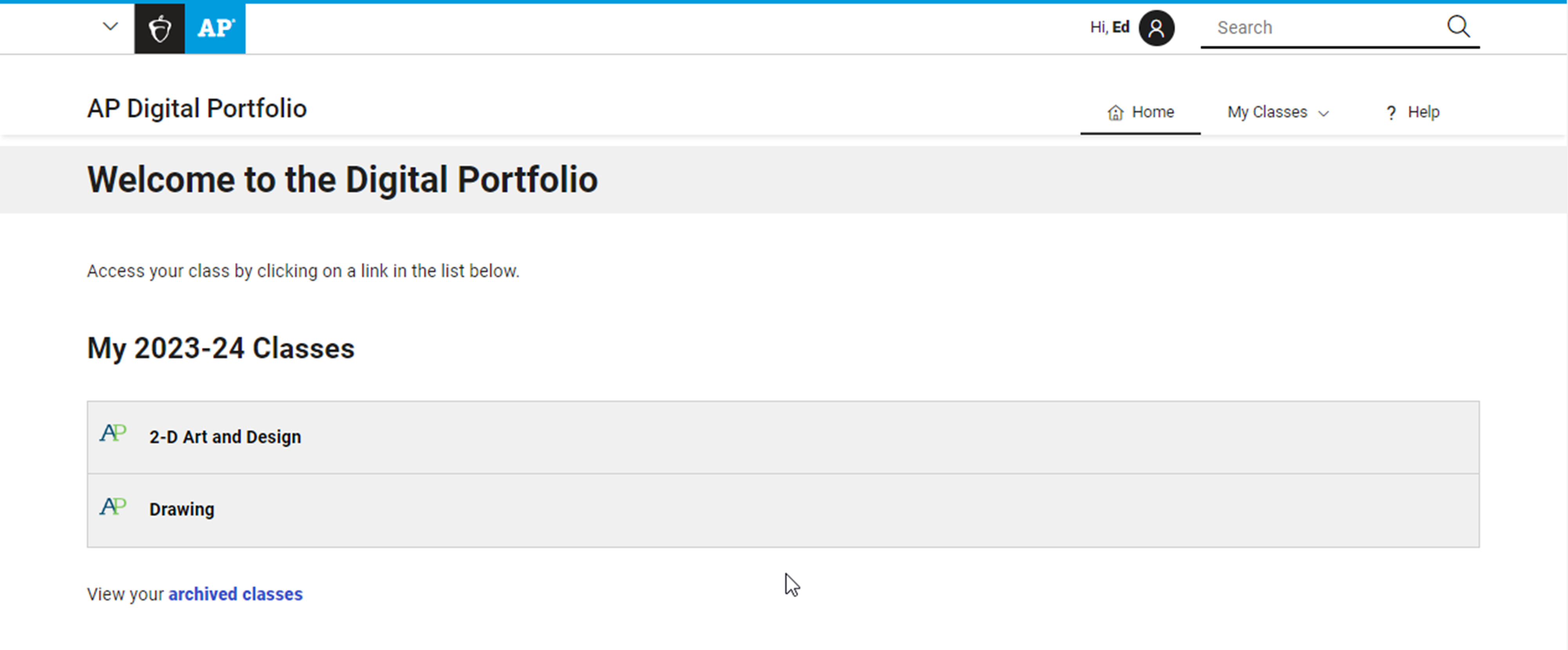 Log In to the AP Digital Portfolio – AP Students | College Board
